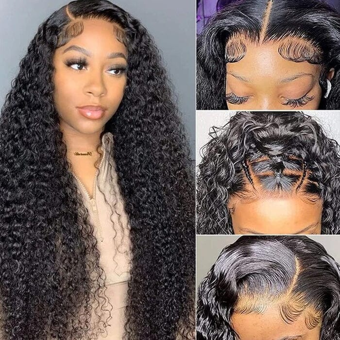 QT Jerry Curl HD Lace Closure Wigs Pre Plucked Curly Virgin Human Hair | QTHAIR