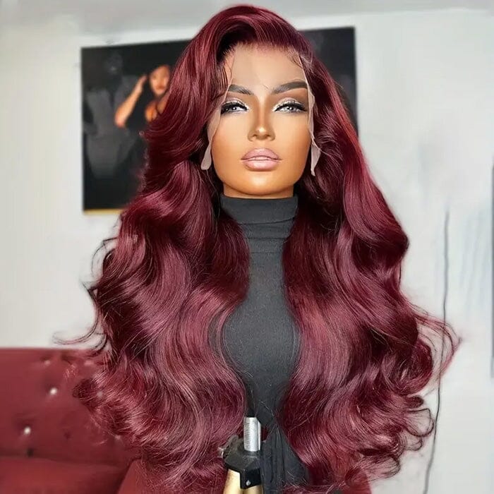 $99 OFF | Code: S99 Body Wave 99J 13x4 Lace Frontal Wig QT Human Hair ...