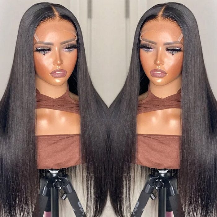 QT 70% Off 5x5 Lace Closure Wig Pre Plucked Virgin Human Hair Bone ...